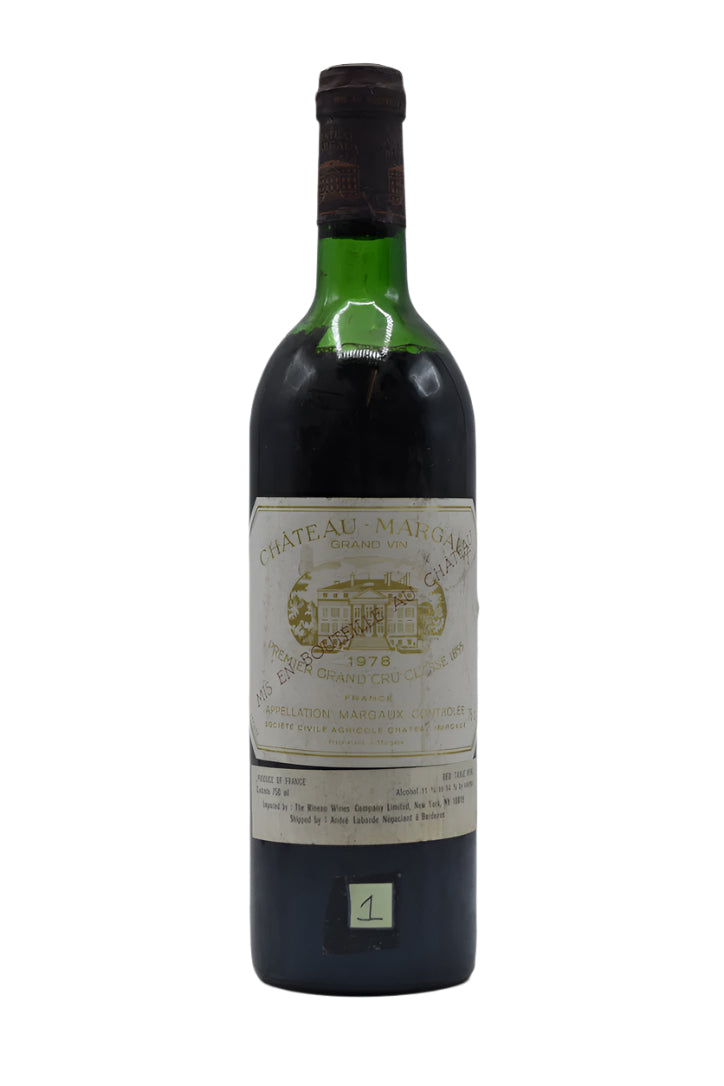1978 Chateau Margaux, Margaux 750ml (upper mid-shoulder fill) | Walker ...